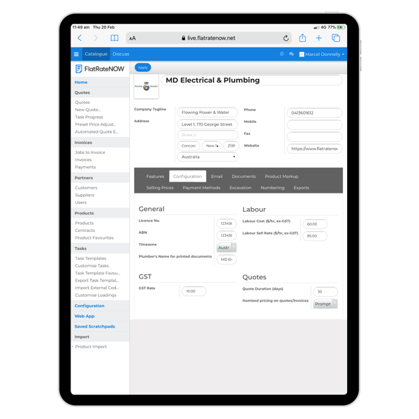 Features Of Australia's Tradie Sales Tool | FlatRateNOW